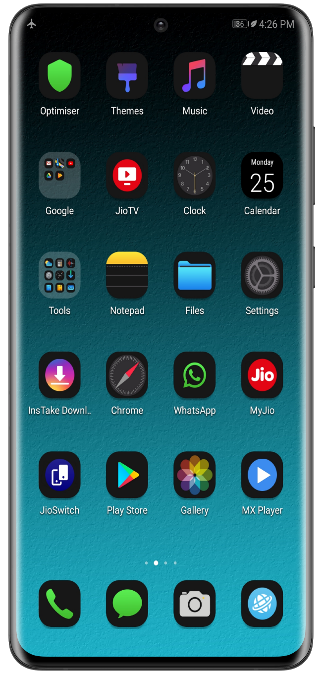 Black iOS Icons For Your Honor/Huawei Device..!!