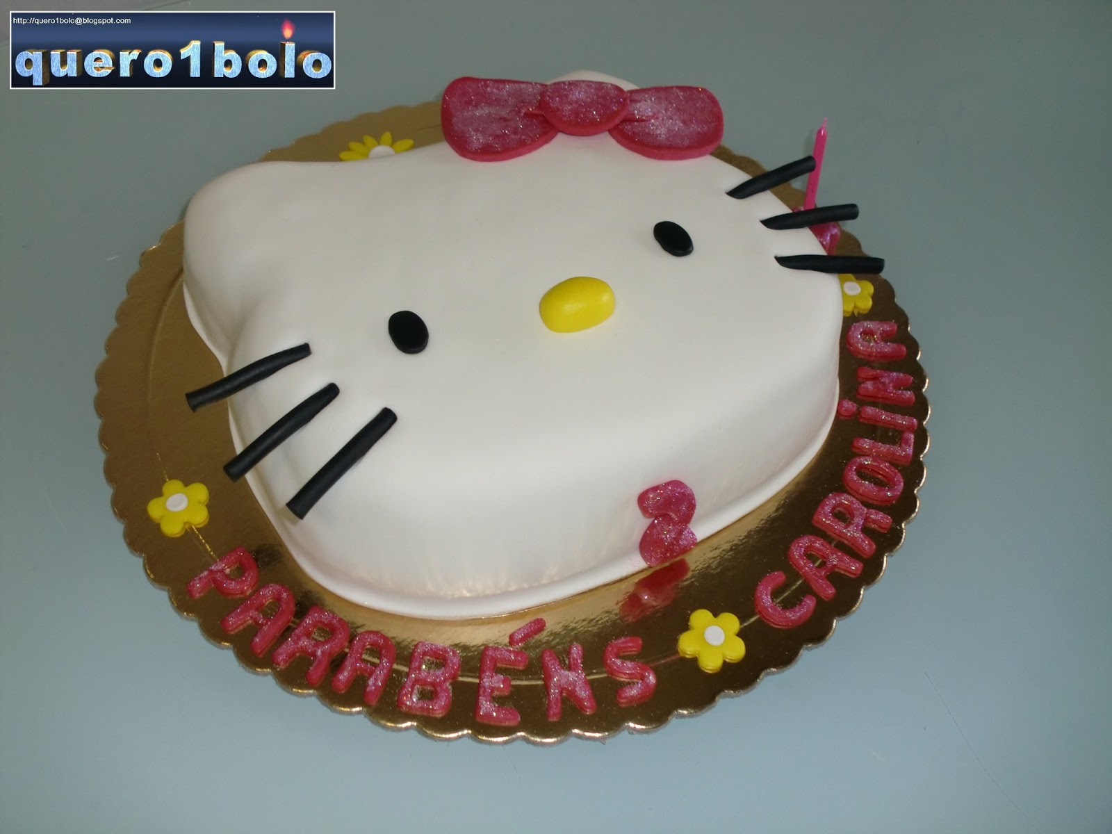 Quero1bolo: Parabéns Carolina - Hello Kitty