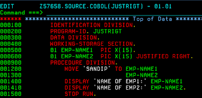 Z/Os Mainframe: COBOL PROGRAMMING