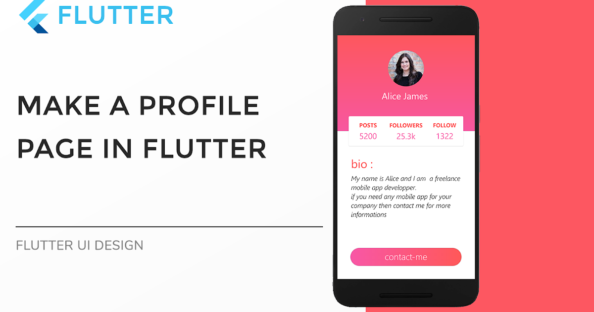 Make A Profile Page In Flutter Ui Doctorcode