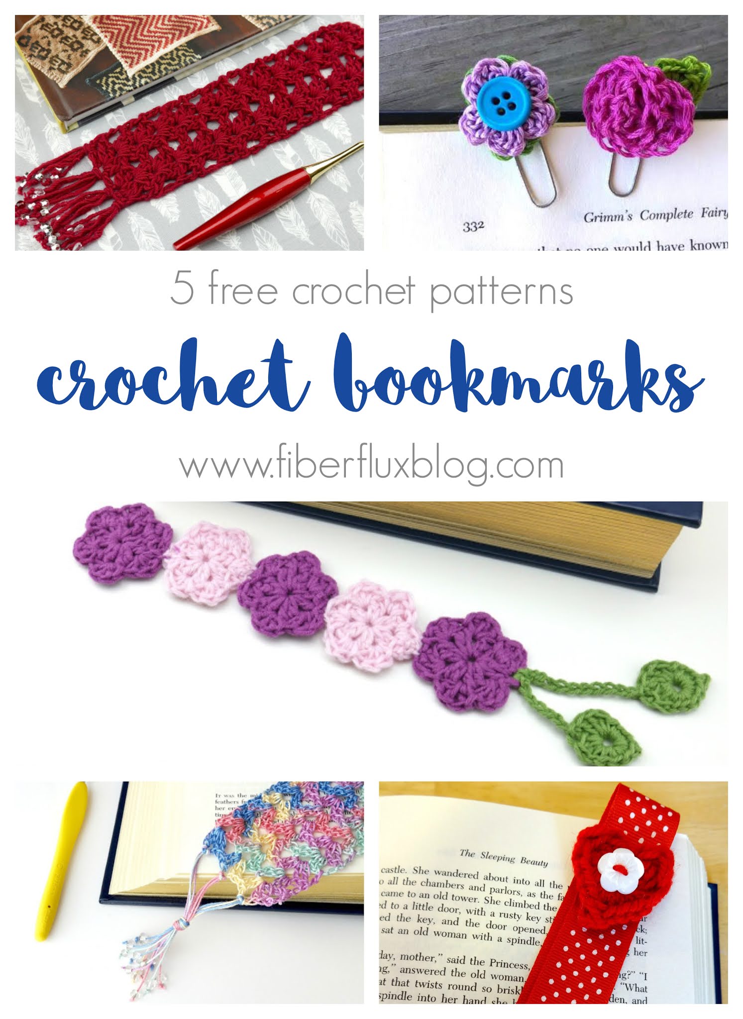 Fiber Flux: Crochet Bookmarks! 5 Beautiful + Free Patterns