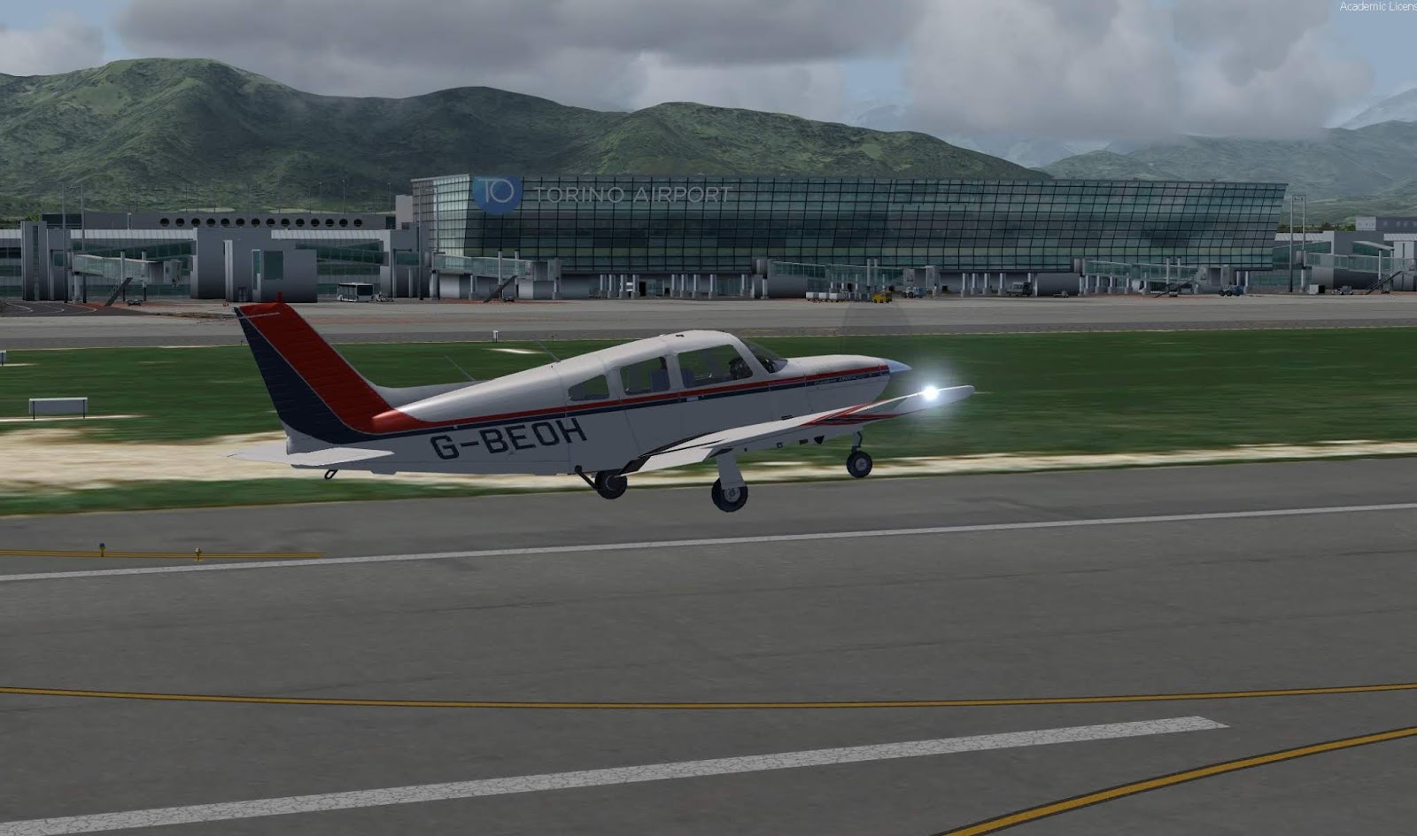 FlySim&Real: P3D v.4.5: Touch and go a Caselle