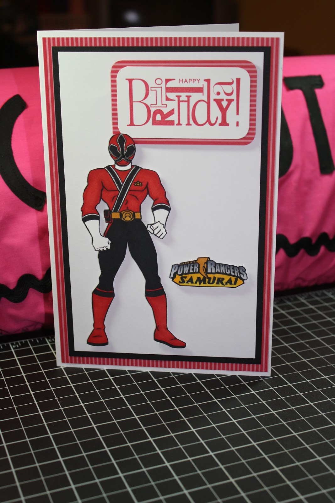 scrappingwest: Power Ranger Birthday Card