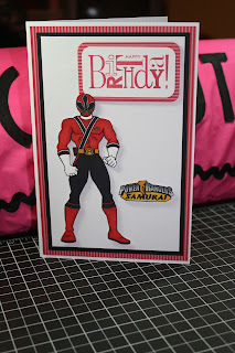 scrappingwest: Power Ranger Birthday Card