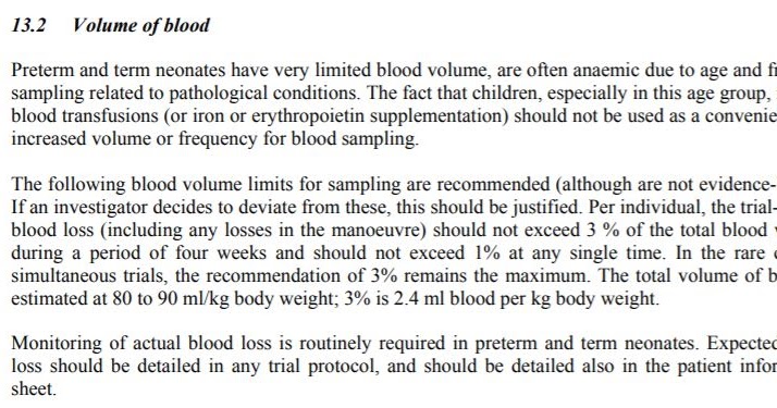 On Biostatistics and Clinical Trials: Guidelines for Blood Volumes in ...