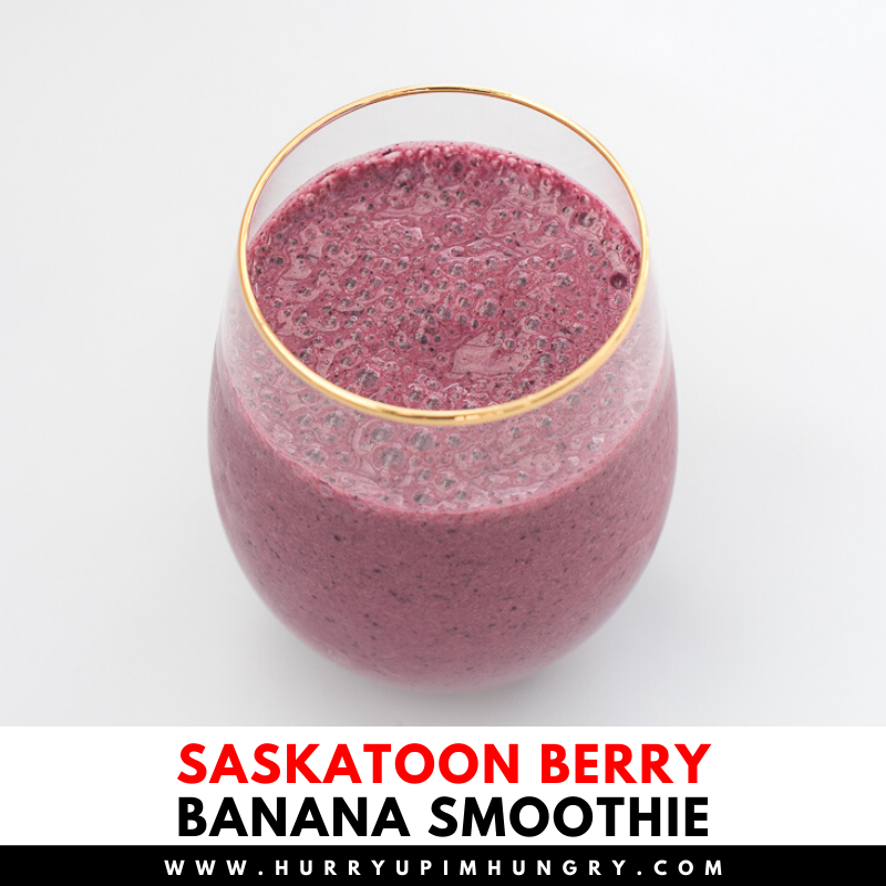 Saskatoon Berry Banana Smoothie