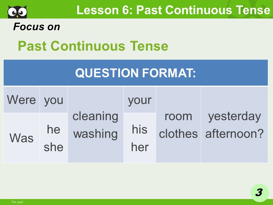 YOKITALK: Unit 2_Lesson 6 Past Continuous Tense