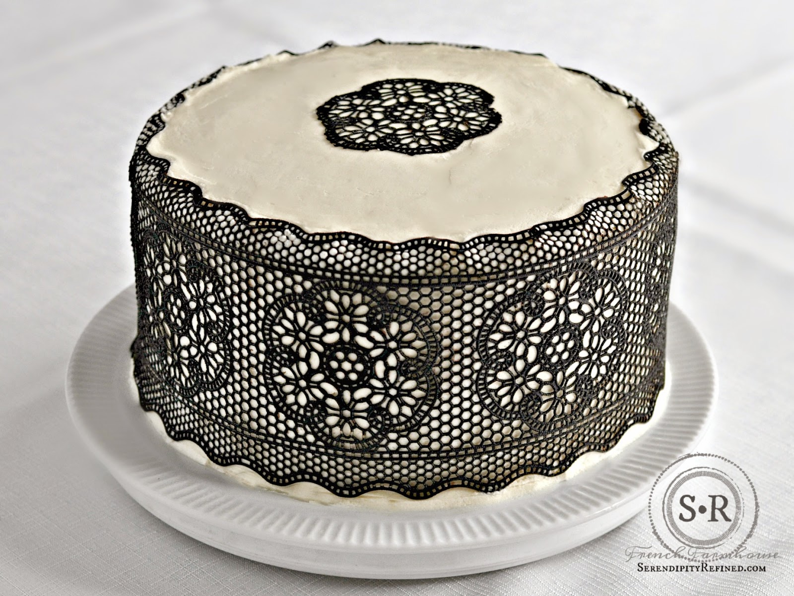 Serendipity Refined Blog: Easy Chocolate Lace Cake Decorations with ...