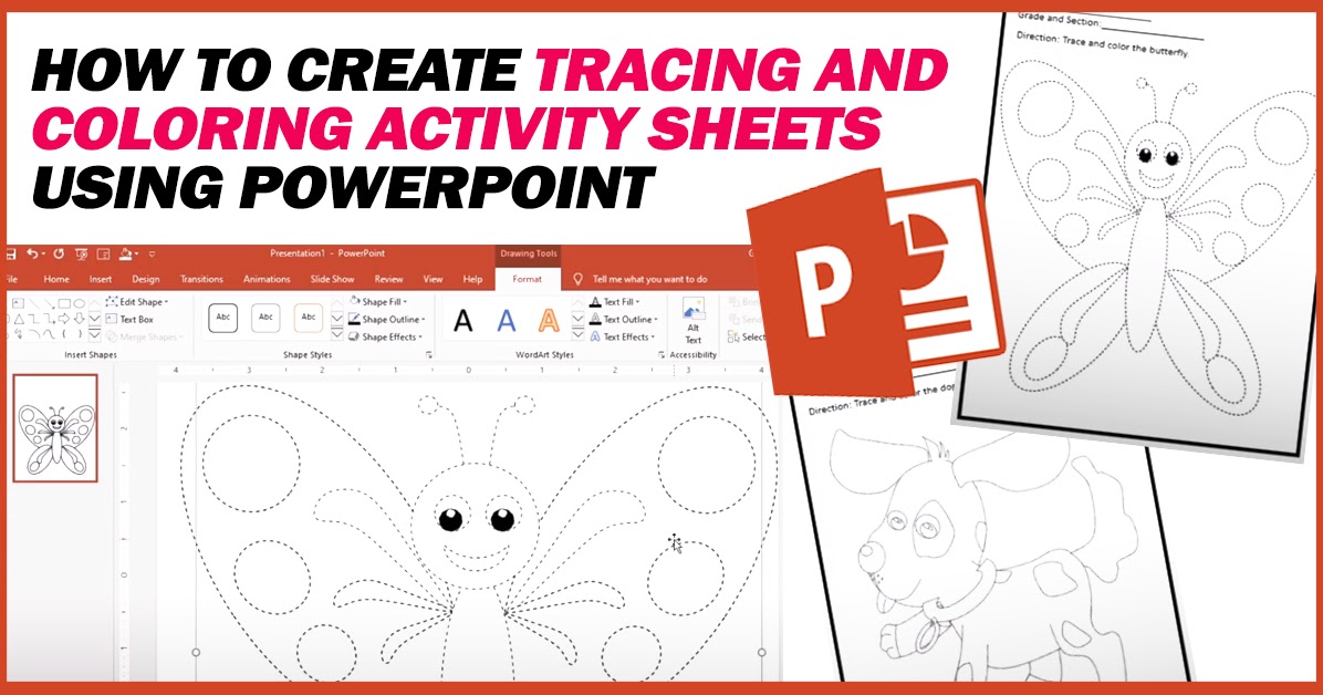 STEP by STEP TUTORIAL in creating Tracing and Coloring Sheets using ...