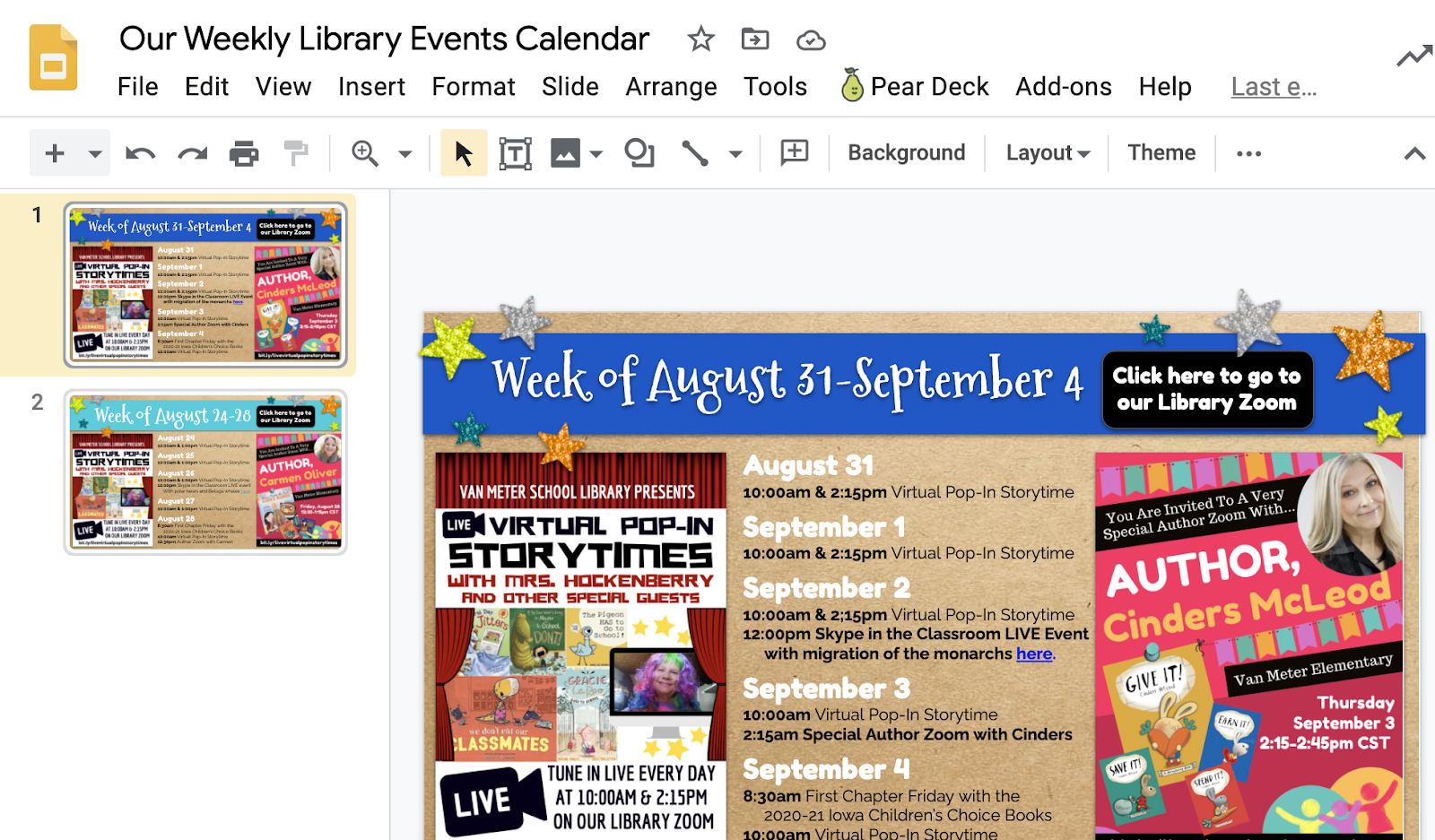 The Library Voice: Using Google Slides For Our Virtual LIVE Library ...
