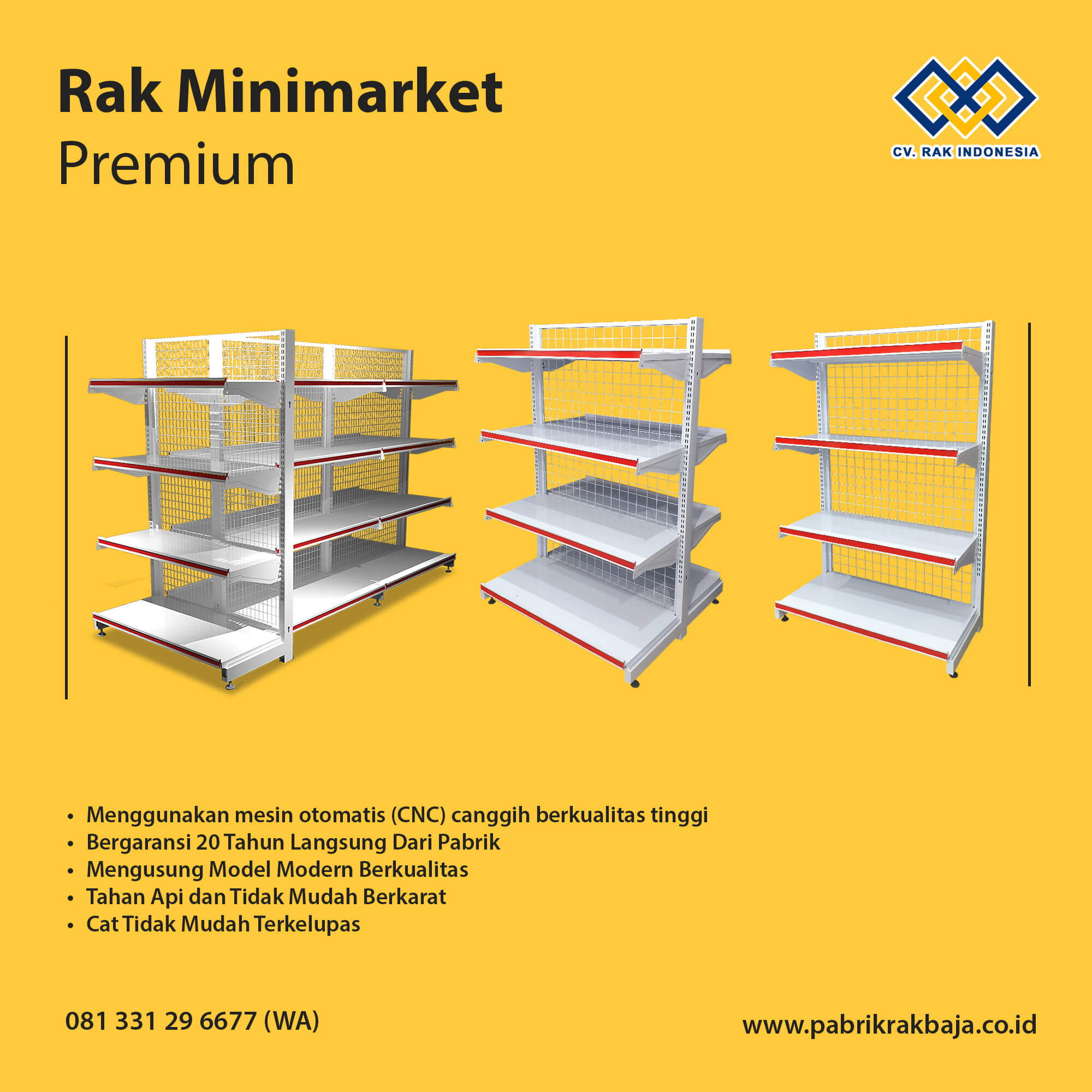 Jual Rak Minimarket, Rak Supermarket di sorong Termurah 100%
