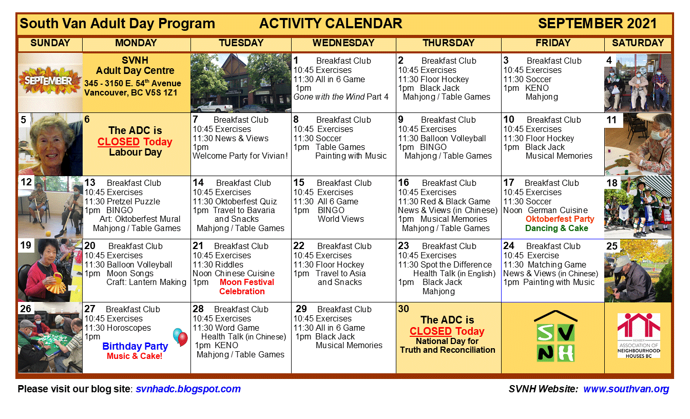 South Vancouver and Beulah Gardens Adult Day Programs