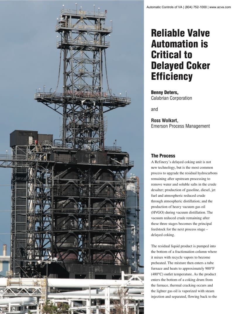 How EIM Actuators Improve Delayed Coker Operational Uptime | AUTOMATIC ...