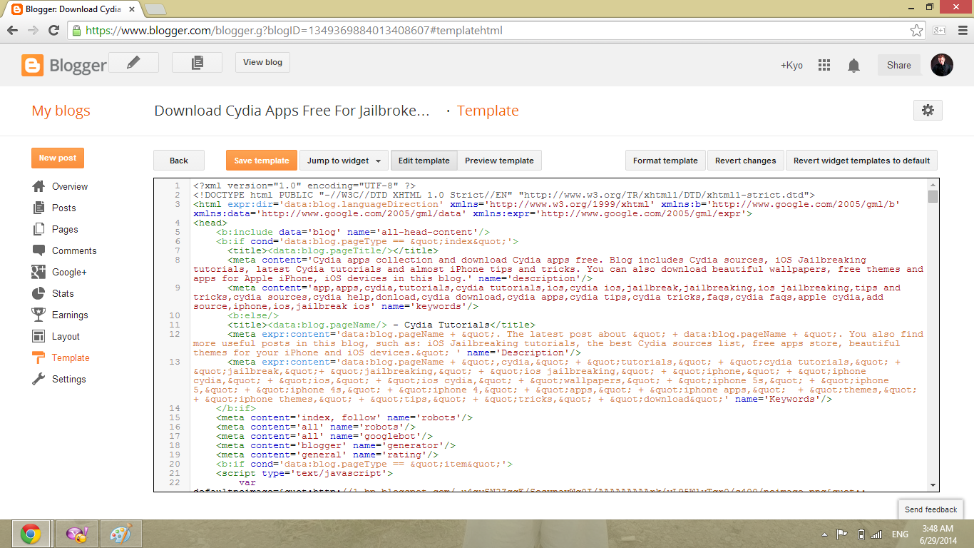 Mobile Template For Blogspot Website