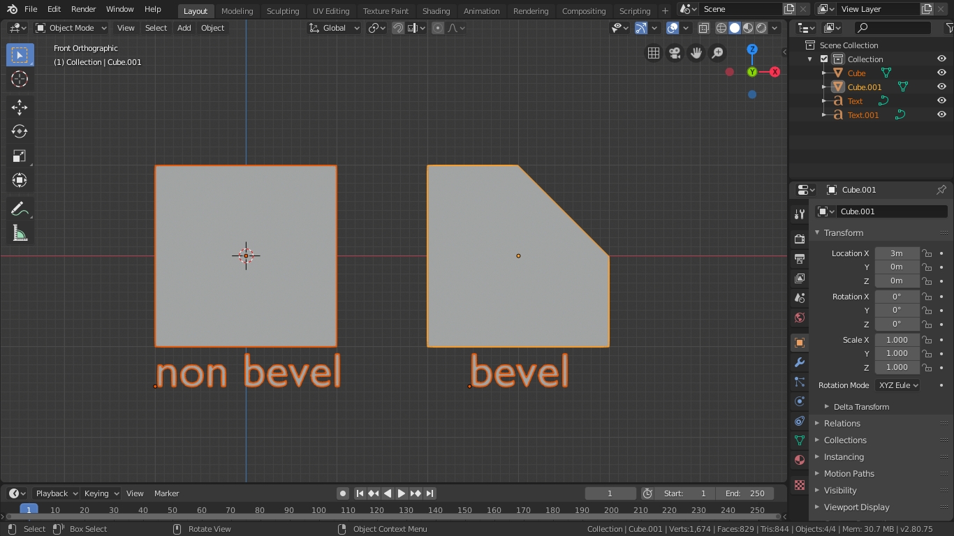 Blender 2.8 Cara Menggunakan Bevel - otodidakblend