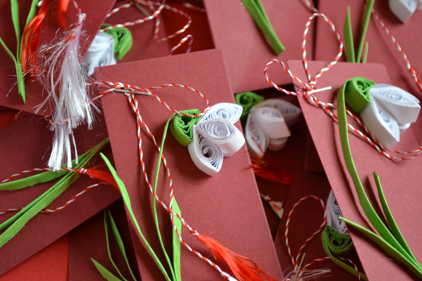 Martisoare quilling - Ghiocei ~ quilling art online