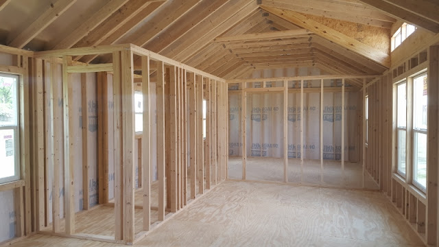 16x40 Beautiful Dormer Cabin Lake House Portable Building | Roof shed