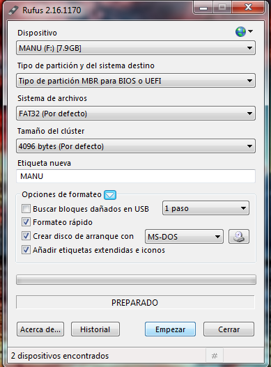 Instalación de (MS-DOS)