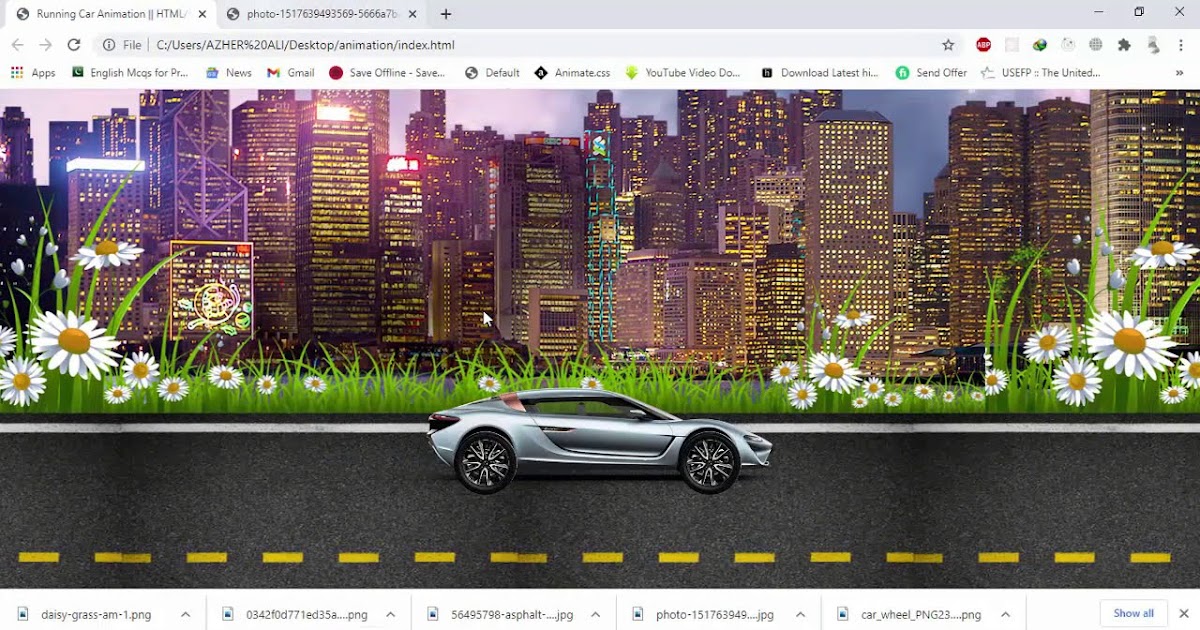 Animations: How to create Running Car Animation ||new 2020 #HTML/CSS ||A...