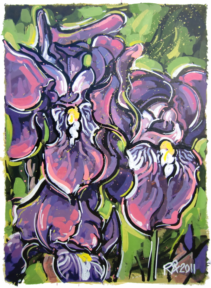 Art by Roger: Partially Abstract Purple Iris 1