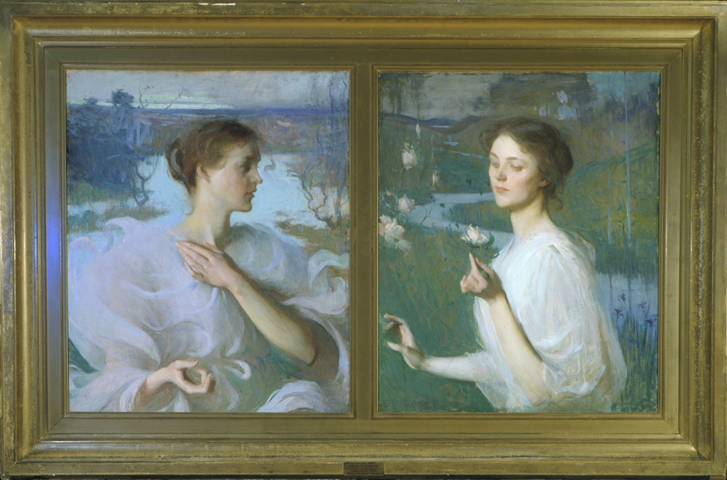 Frank W. BENSON (1862-1951) | Catherine La Rose ~ The Poet of Painting