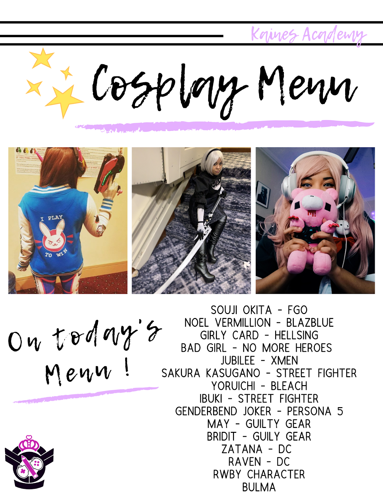 || Cosplay || Cosplay List | The Caffeinated Girl