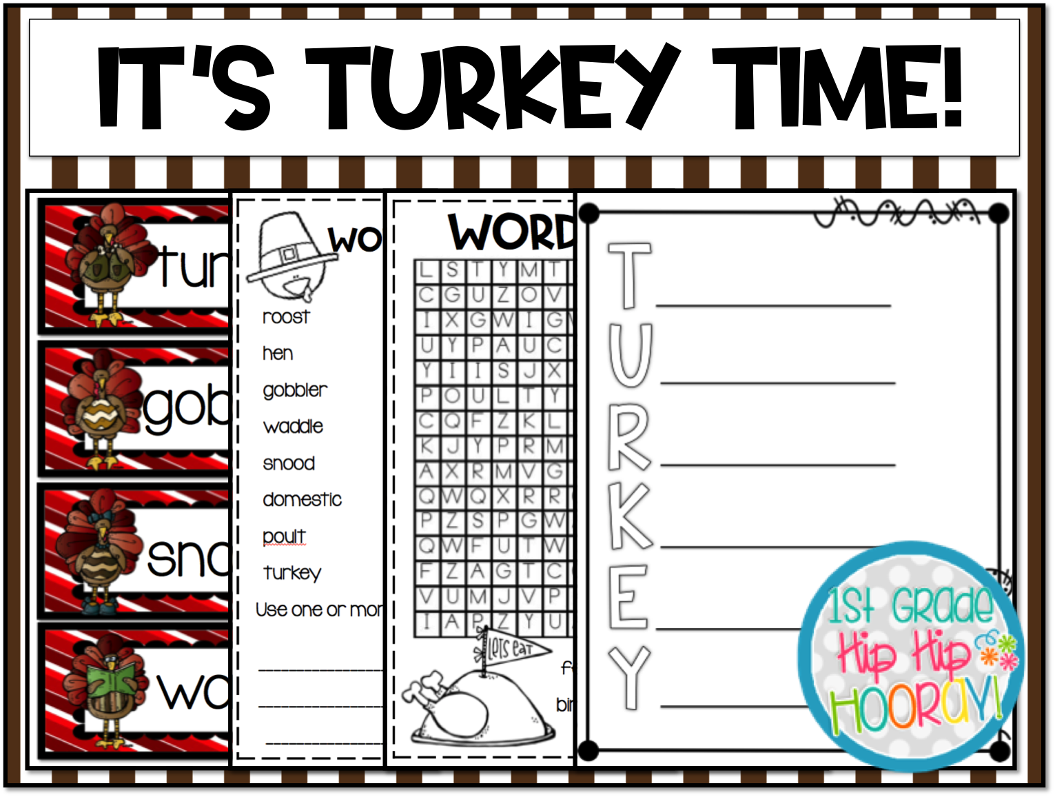 1st Grade Hip Hip Hooray!: It's turkey time so...let's talk turkey!