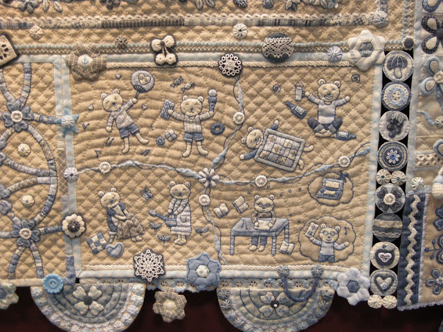 Queenie's Needlework: Embroidery on quilts at Yokohama