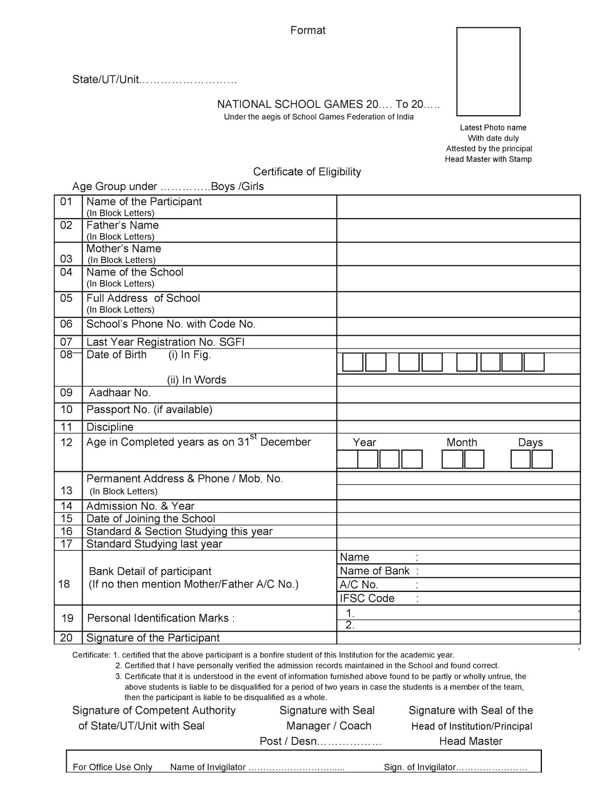 65th NATIONAL SCHOOL GAMES SGFI ELIGIBILITY FORM AND CALENDAR 2019 20 65th-national-school-games-sgfi-eligibility-form-and-calendar-2019-20