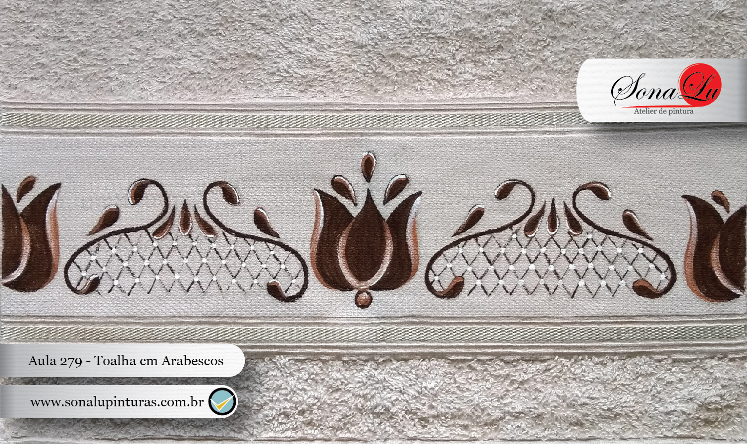 Aula 279 - Toalha com Arabescos
