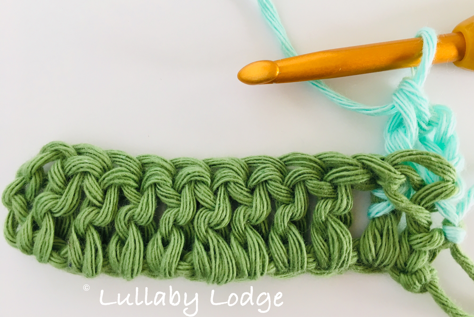 Lullaby Lodge: Learn how to crochet front post & back post stitches, in ...