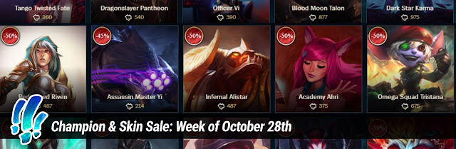 Surrender at 20: Champion & Skin Sale: Week of October 28th