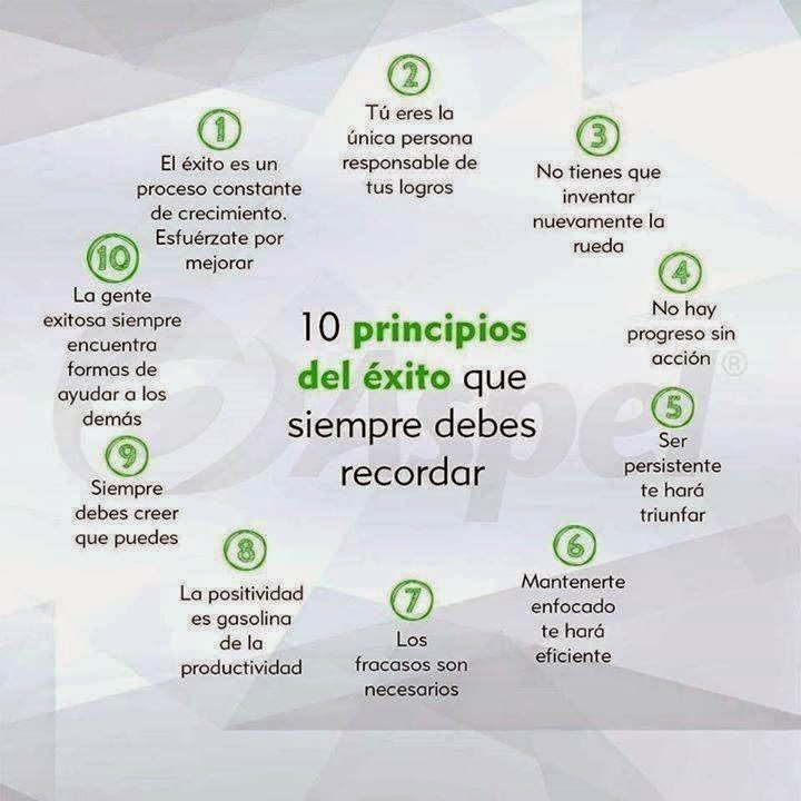 PSICOLOGOS PERU: 10 PRINCIPIOS DEL EXITO QUE DEBES RECORDAR