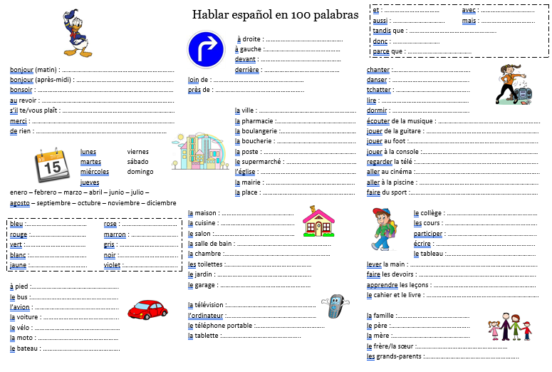 Les quichotteries de Delphine: 100 palabras del español básico... ¡y ...