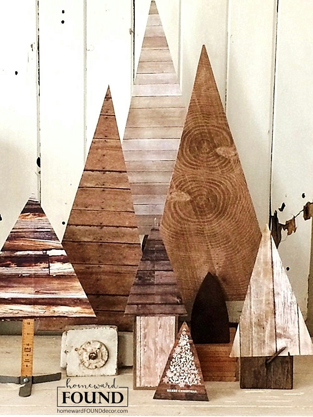 faux wood 'junk' trees homeward found decor