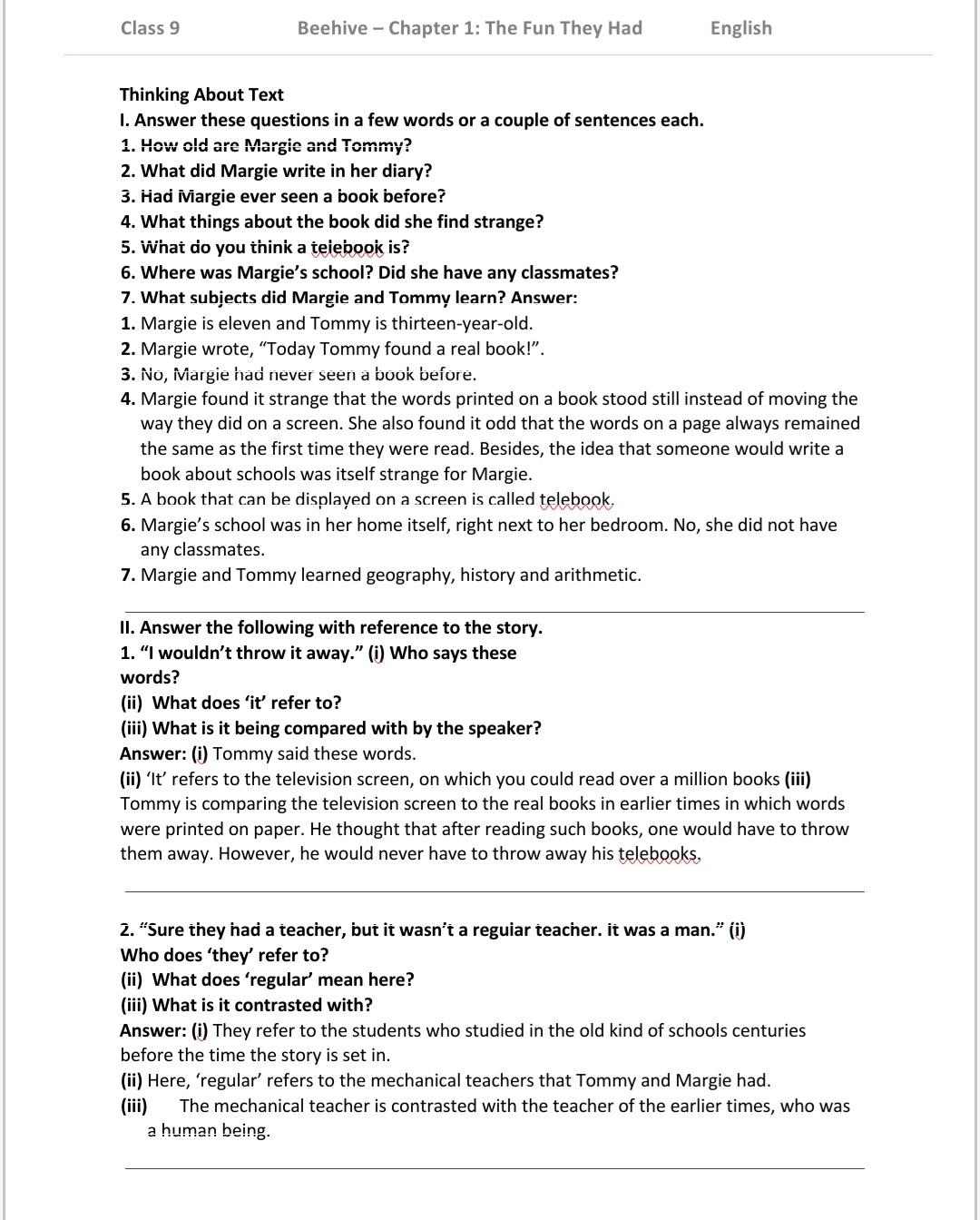 APSG: The fun they had... question and answers