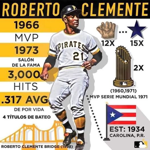Roberto Clemente, hoy celebramos tu historia pero también bondad y ...
