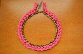 Diy thread chain necklace
