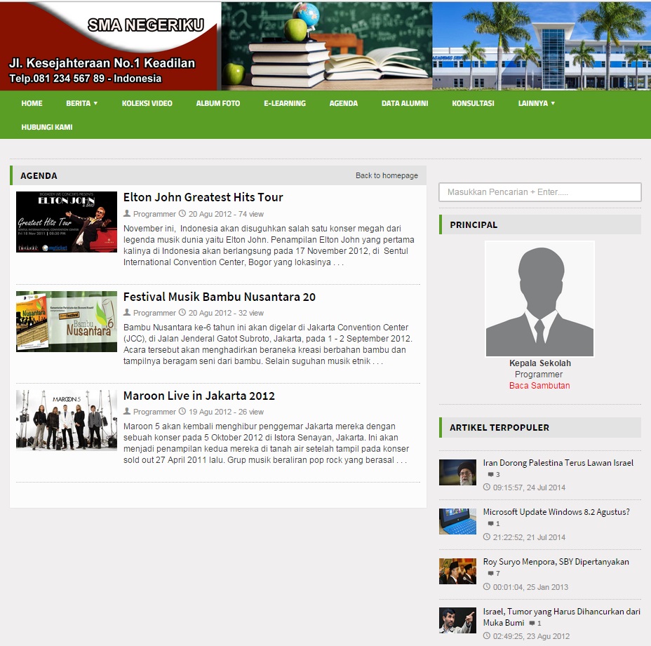 Source Code Website Sekolah Responsive Source Code 7811