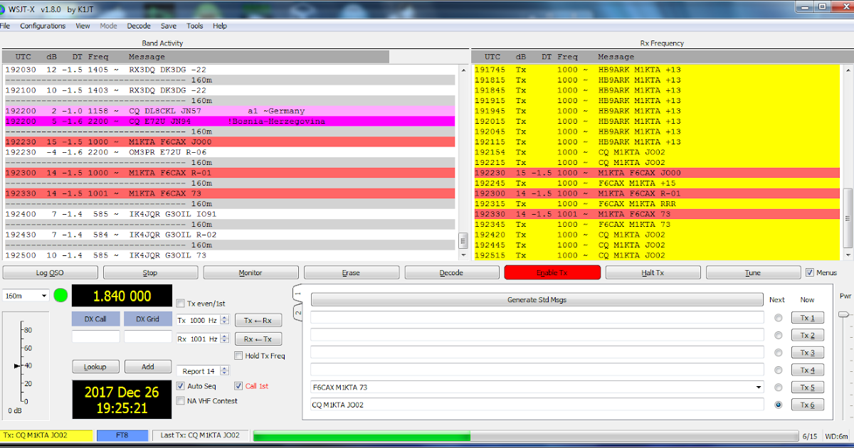 M1KTA's QRP ham radio blog: FT8 5W 160m up and running.