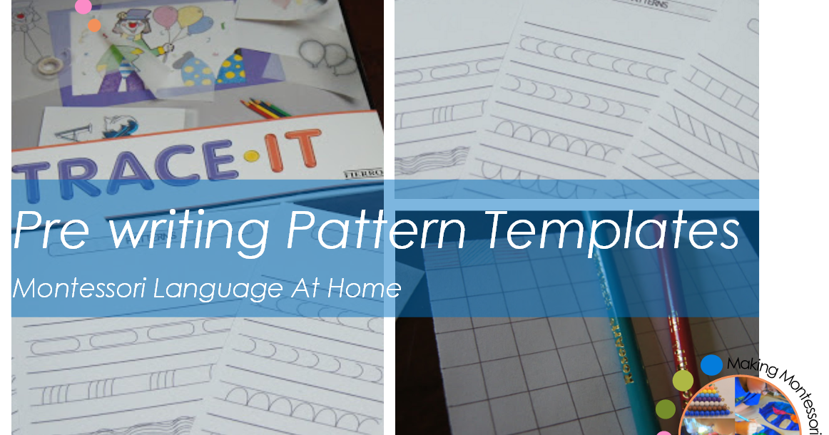 "Making Montessori Ours": Writing Templates for Pre writing, Montessori ...