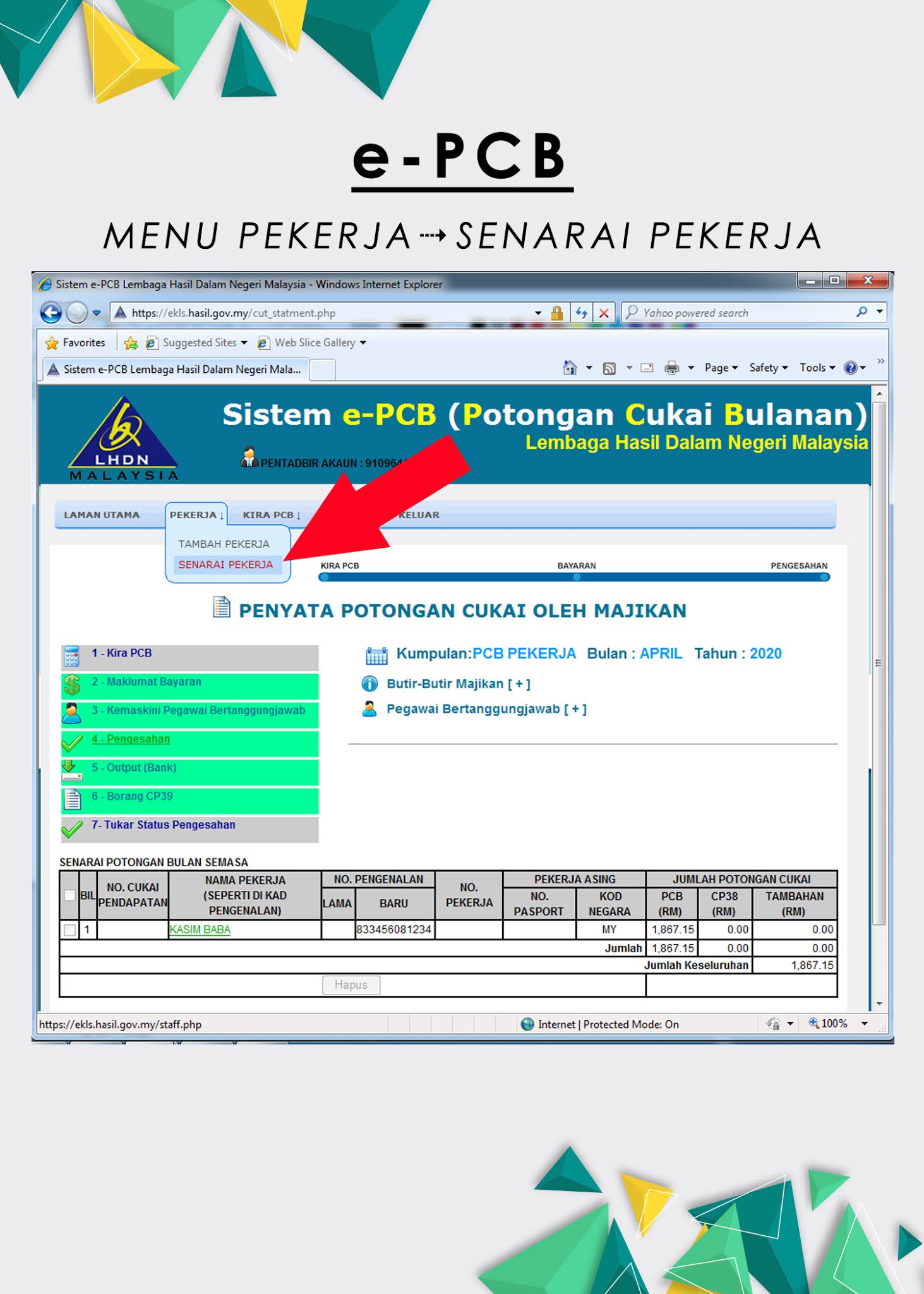 Masalah Berkaitan ePCB : Maklumat Pengiraan PCB Bagi Bulan-Bulan ...