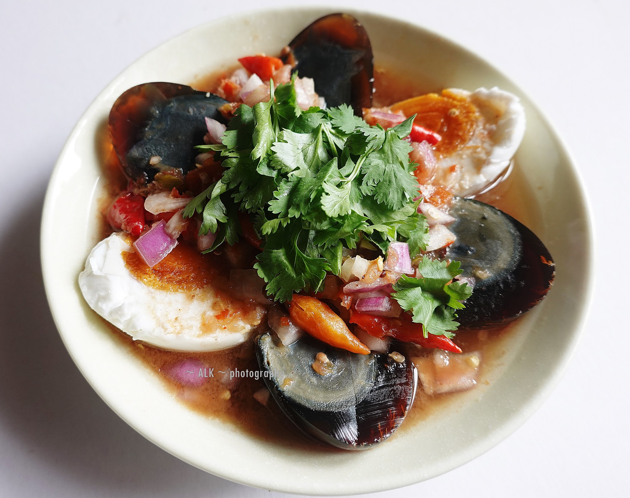 Telur Padi & Telur Masin Air Asam Daun Ketumbar - Amie's Little Kitchen