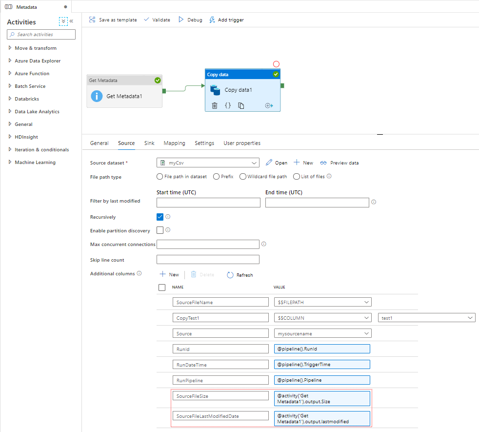 Microsoft Bi Tools Adf Snack Adding Metadata Columns