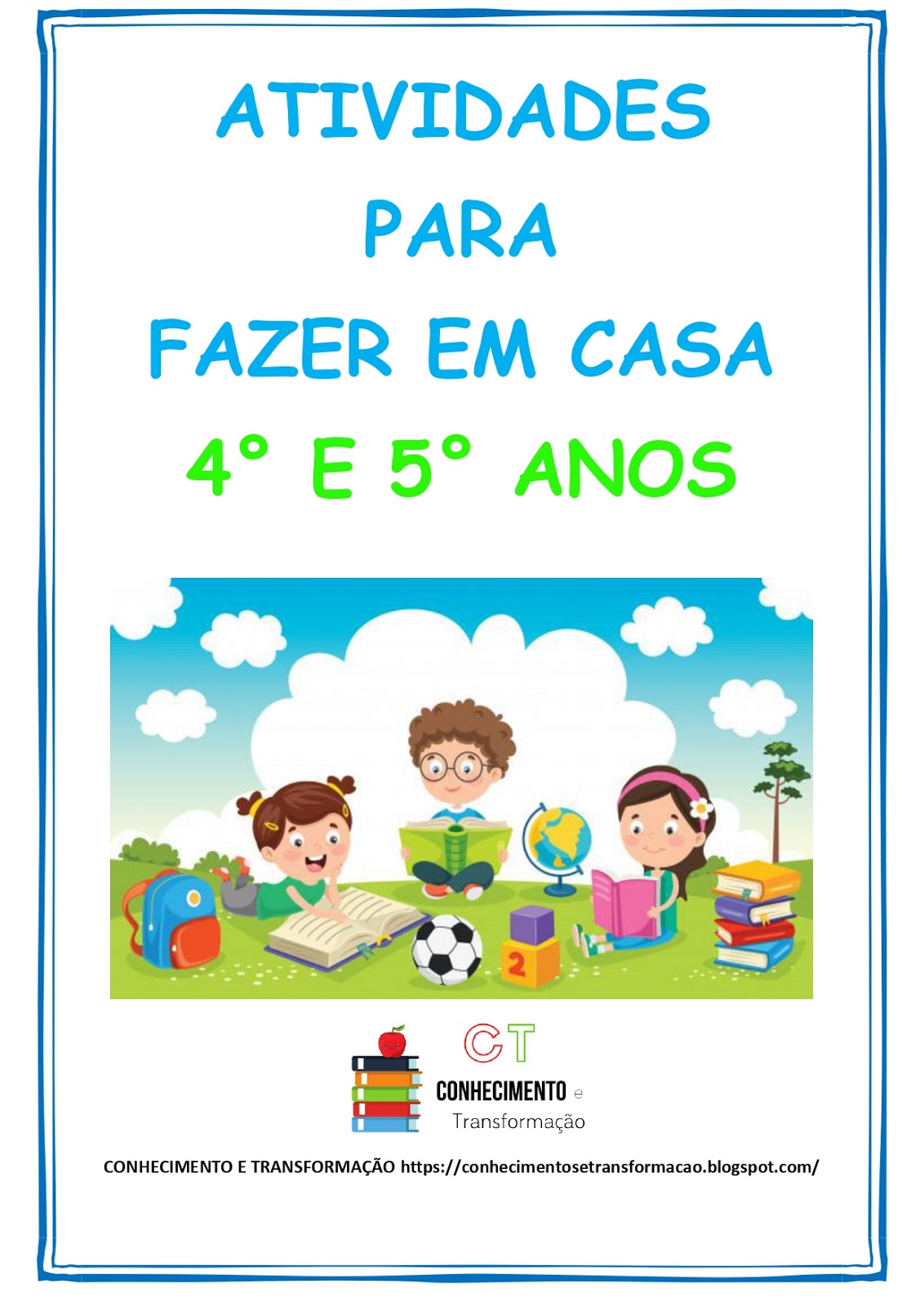ATIVIDADES PARA FAZER EM CASA 4º E 5º ANOS BAIXE O MATERIAL EM PDF AQUI ...