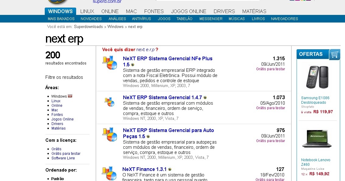 NeXT Software - Sistemas ERP e Nota Fiscal Eletrônica (NF-e / NFS-e ...