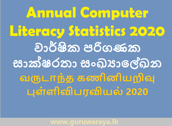 Annual Computer Literacy Statistics 2020 - Teacher