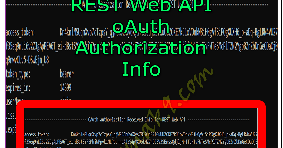 Cnet Access Oauth Rest Web Api Method Asmas Blog