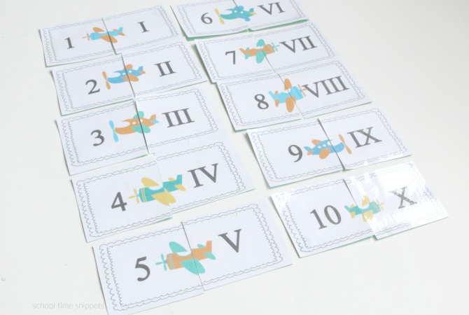 Roman Numerals Printable Memory Game | School Time Snippets