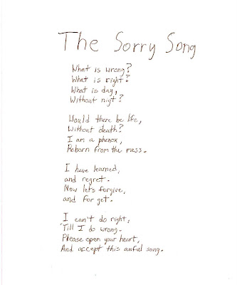 Suburban Soliloquy: Self-Apologies